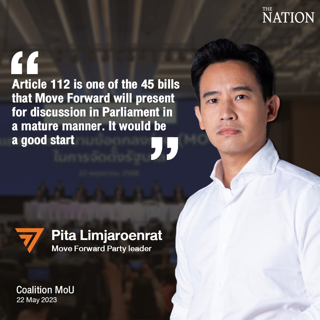 The Nation Thailand on Twitter: "A coalition of eight parties led by Move Forward signed a ...