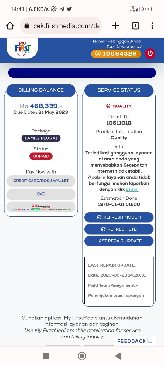 ripoldkanye.abc 🔴 on Twitter: "udah 4 hari, inet di perumahan saya, masih trouble trs, cek ...