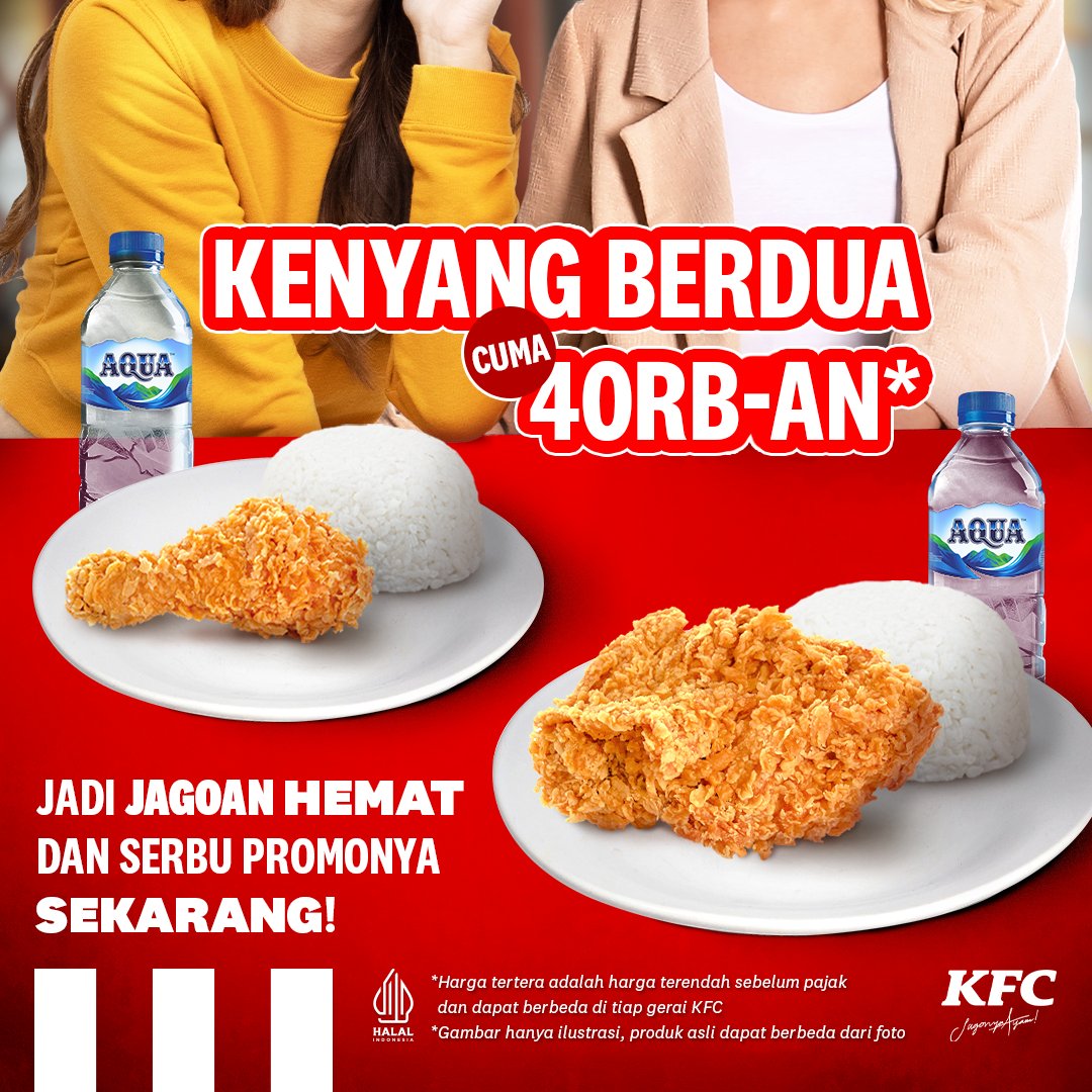 KFC Indonesia (Jagonya Ayam!) on Twitter: "Siapa bilang makan kenyang berdua ga bisa hemat ...