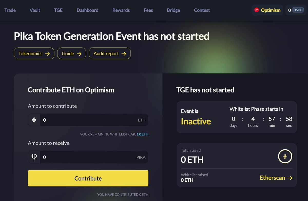 GZ老张(🌸, 🌿)🐐 on Twitter: "Pika Token 有白单的晚上22点抢 总额500万pika，固定单价0.0002e，1000e满 https ...