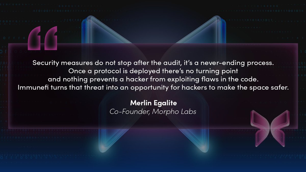 Morpho Labs 🦋 on Twitter: "RT @immunefi: Completely agree with @MerlinEgalite 💯 Check out ...