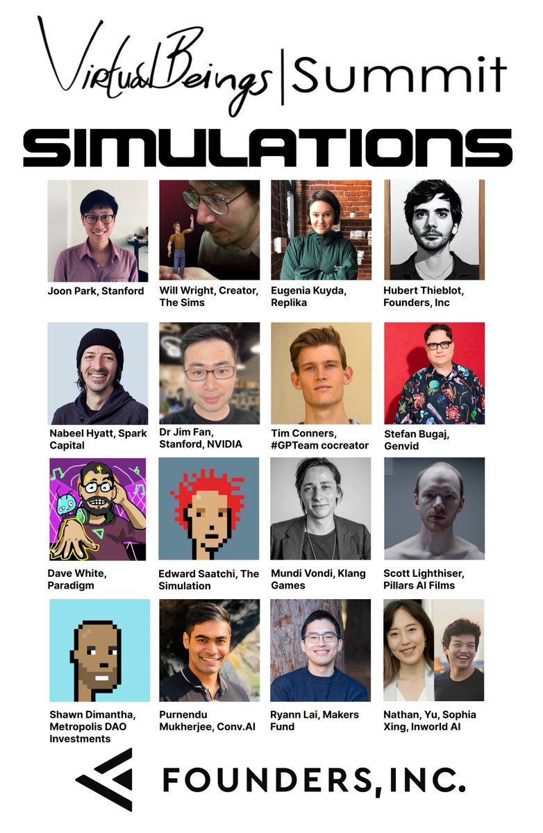The Simulation on Twitter: "So excited for Virtual Beings Summit: Simulations @fdotinc TMW ...