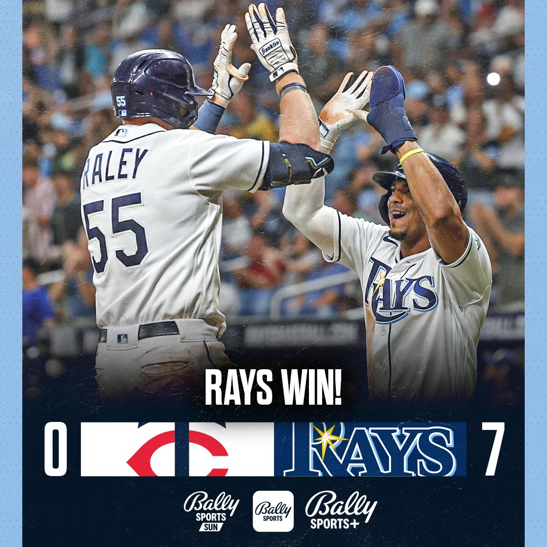 Bally Sports Sun: Rays on Twitter: "In the battle of first-place teams, the @RaysBaseball emerge ...