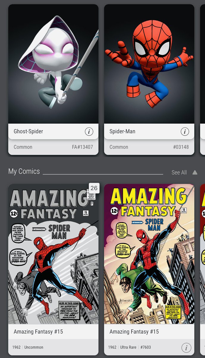 Mycollectables on Twitter: "What do you see when you open your collection in the @veve_official ...