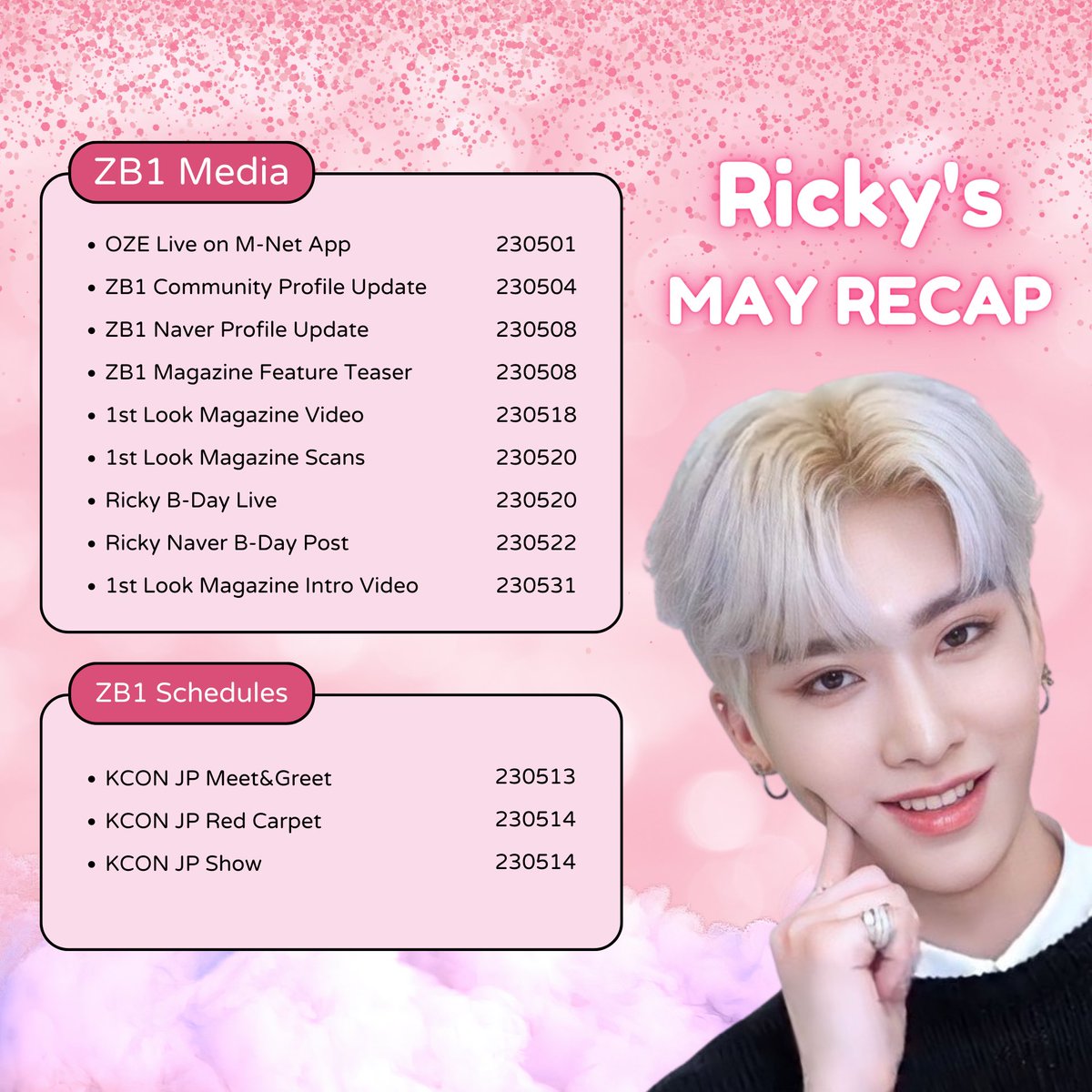 RICKY GLOBAL on Twitter: "May Ricky Recap 🍓 230501 - 230531 Full recap with links below! #리키 ...