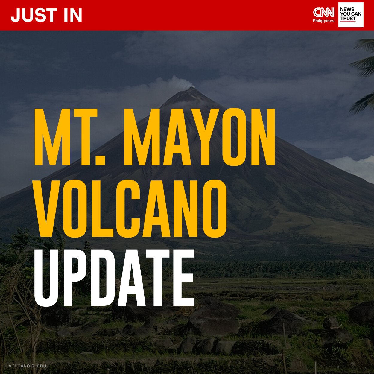 CNN Philippines on Twitter: "JUST IN: @phivolcs_dost raises the alert level of Mayon Volcano to ...