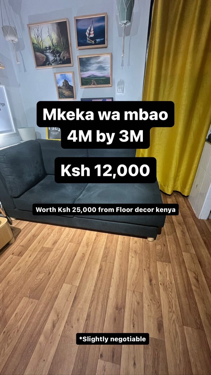 Alex Kamau on Twitter: "Moko couch and mkeka wa mbao carpet"