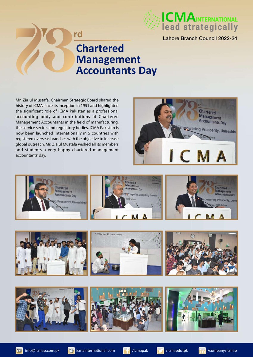 ICMA International on Twitter: "Highlights of ICMA Lahore Campus celebrations on the occasion of ...