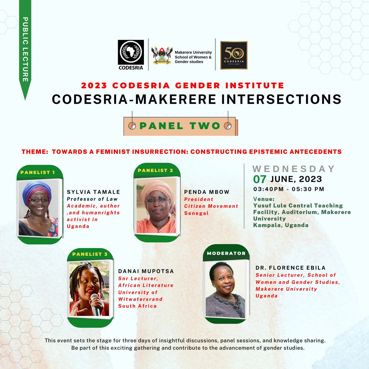 Makerere University CHUSS on Twitter: "This Wednesday 7th June 2023, @Mak_SWGS will be hosting ...