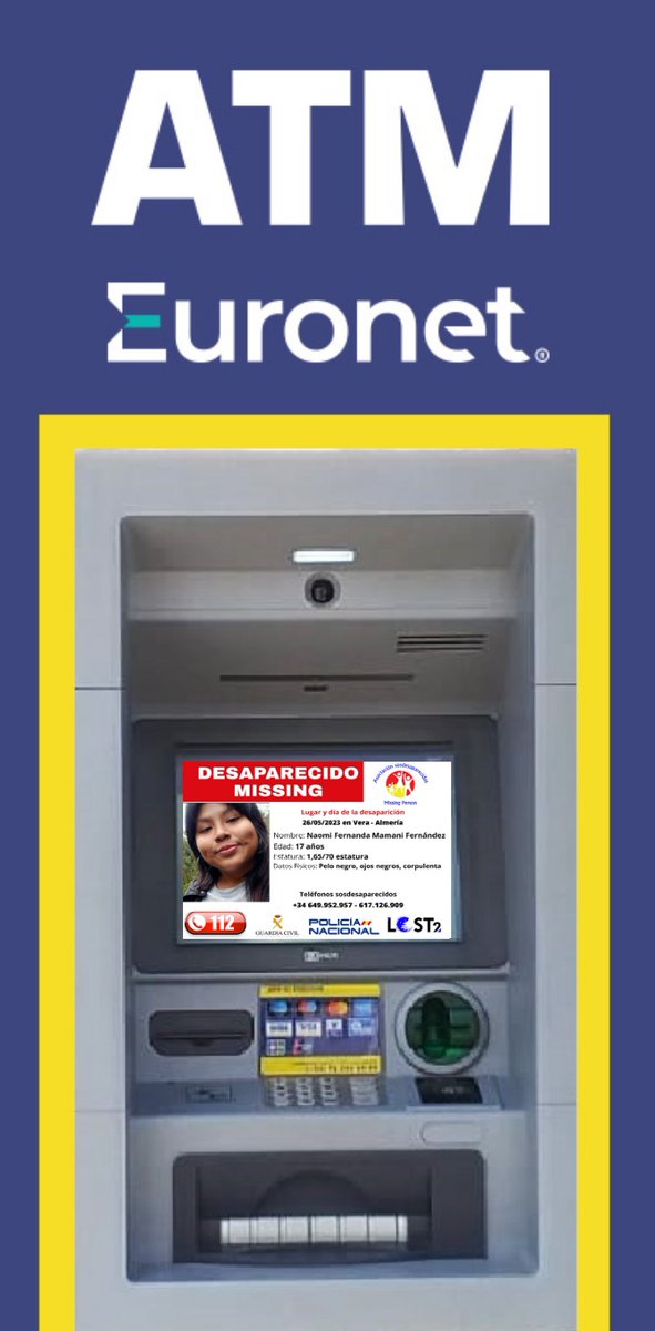 ALERTA DESAPARECIDOS on Twitter: "📢 Activamos la Red de cajeros automáticos de Euronet ATMs ...