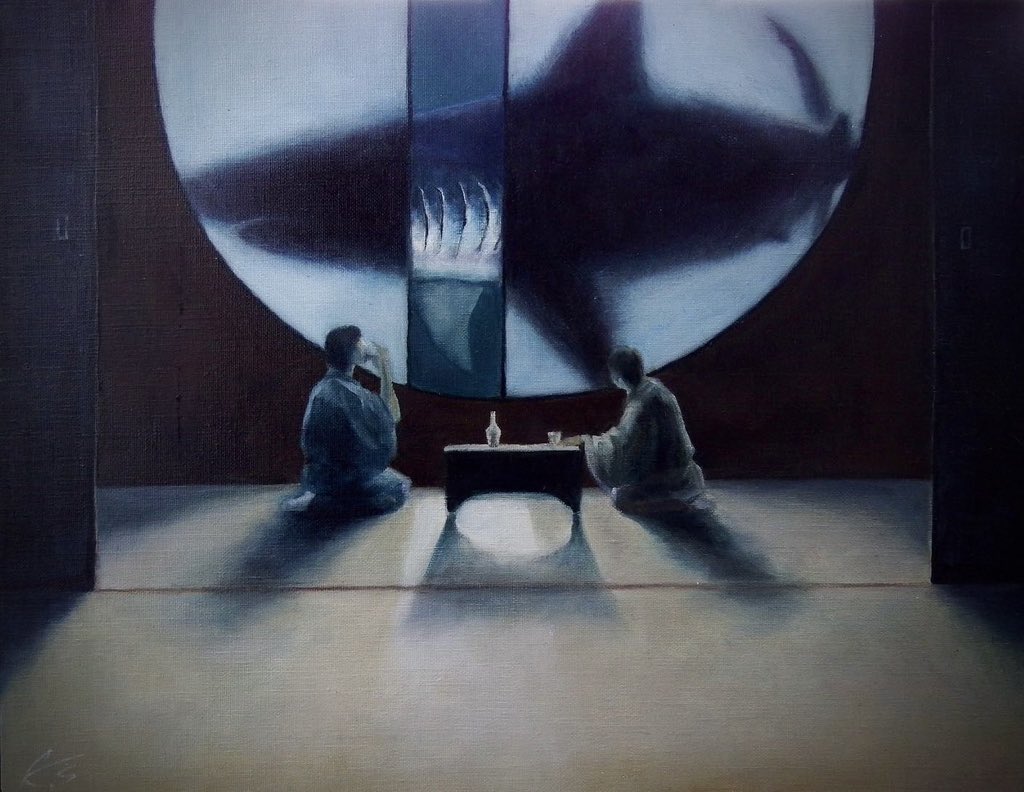 KOKI on Twitter: "「宴」 F6(410×318mm) 油彩画 2022 KOKI #oilpainting #油絵 #shark #サメ https://t.co ...