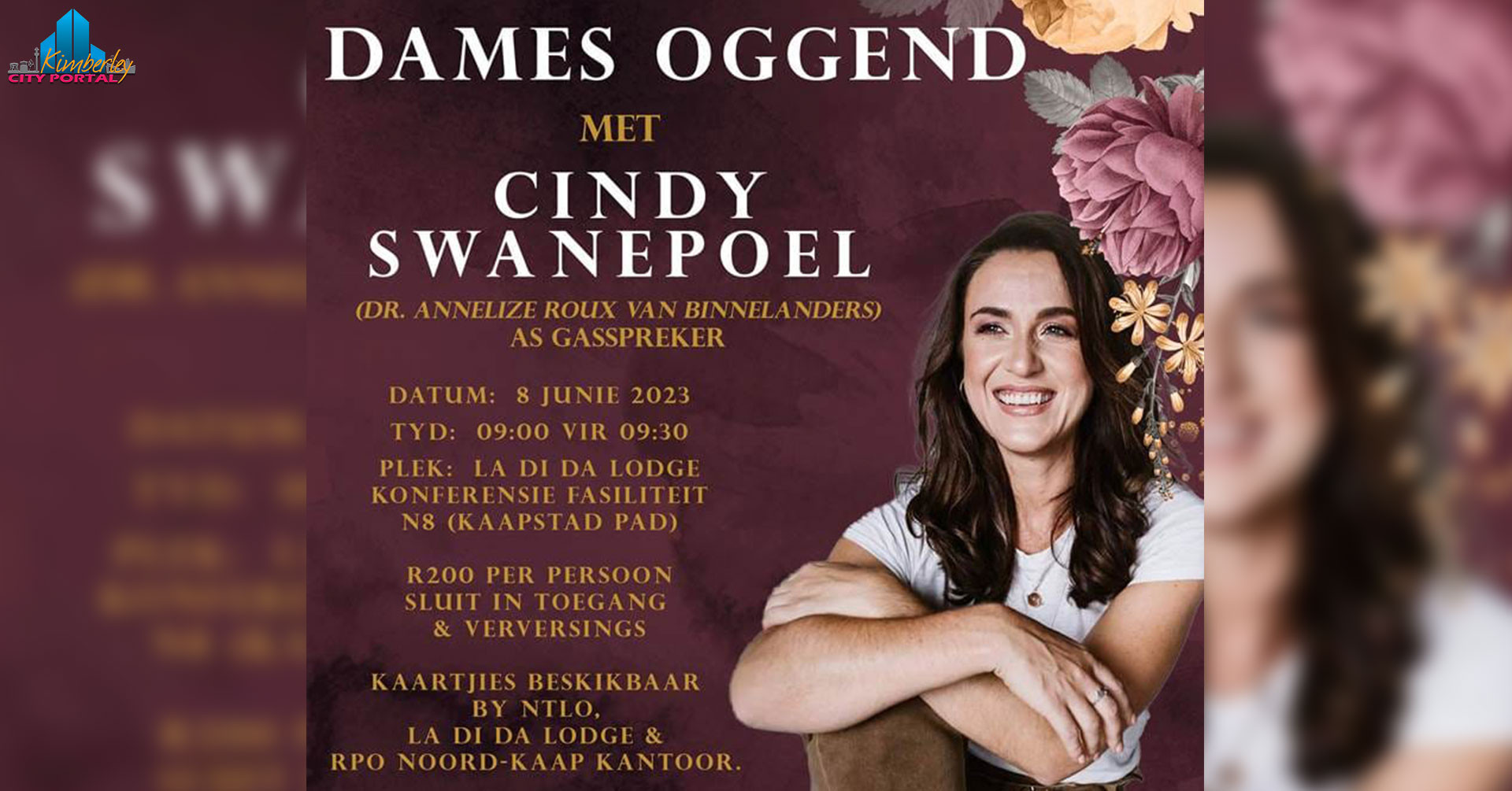 Kimberley CityPortal on Twitter: "Dames Oggend met Cindy Swanepoel @ La D Da Lodge-Datum ...