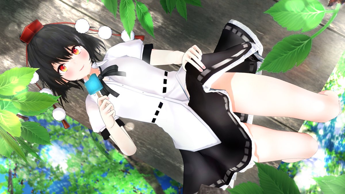 黒鋼🌙 on Twitter: "#射命丸文 #東方MMD 涼みましょう"