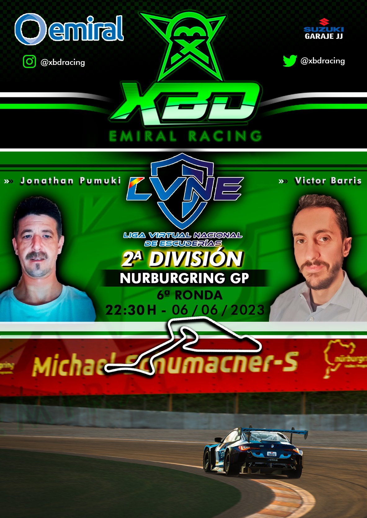 XBD Emiral Racing on Twitter: "CARRERA 🏁 Llegamos a la 6ª ronda del campeonato, luchando a por ...