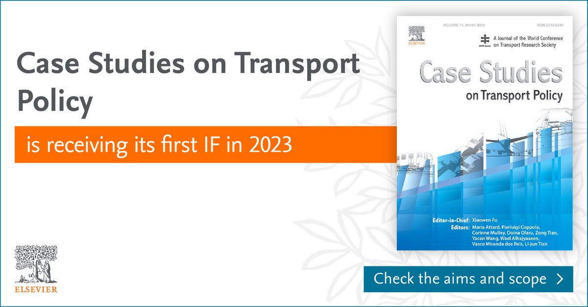 Elsevier Transport on Twitter: ""📰 Great news!! Case Studies on Transport Policy is receiving ...
