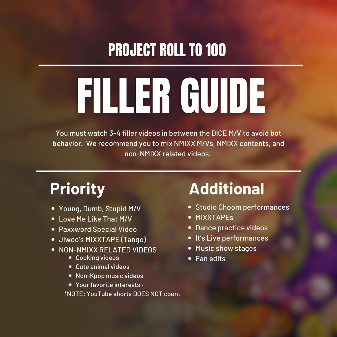 NMIXX Streaming Team on Twitter: "[🎉] PROJECT ROLL TO 100 ‼️30 MINS UNTIL PROJECT STARTS‼️ 🏆Our ...