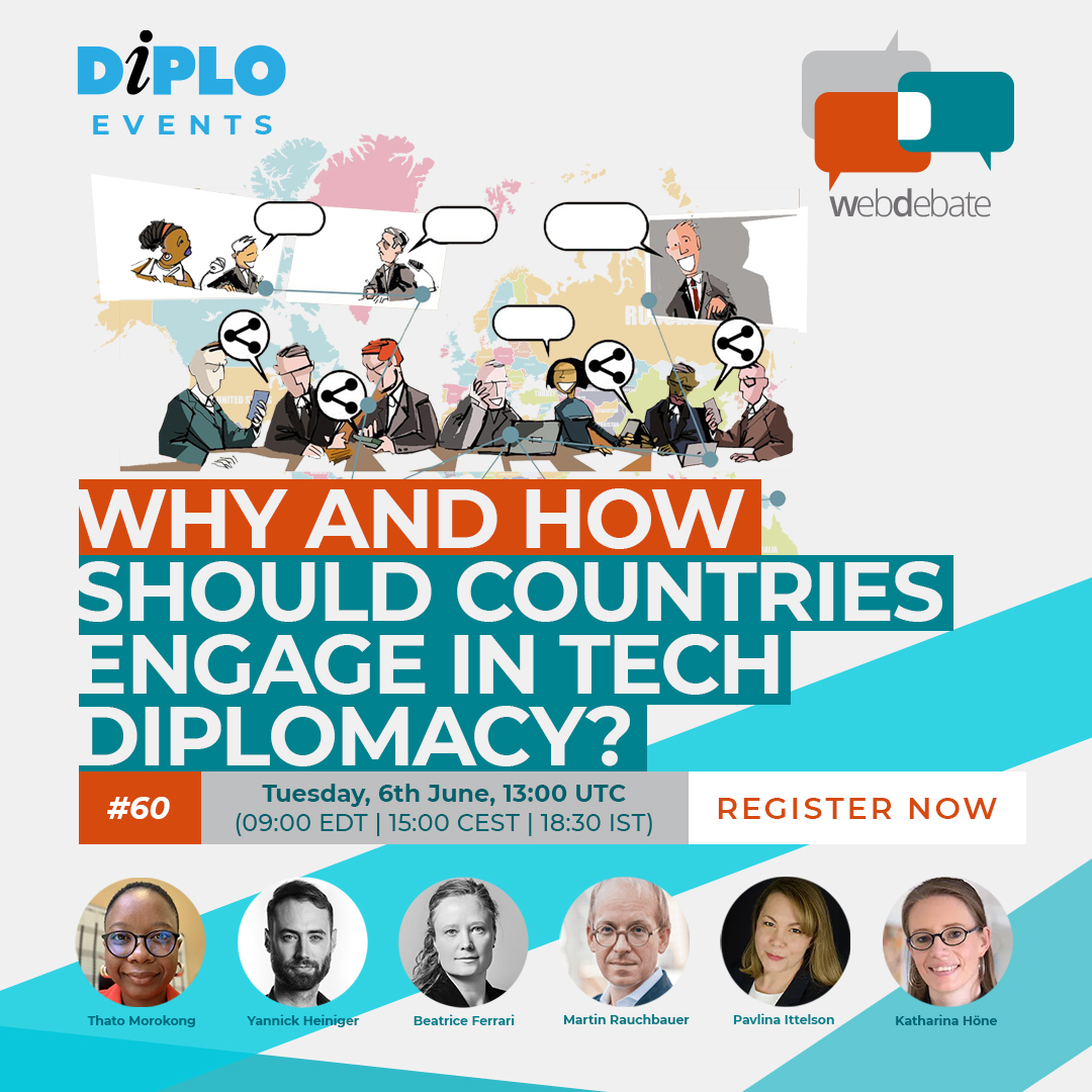 DiploFoundation on Twitter: "Join us for Webdebate #60 when we explore tech diplomacy with our ...