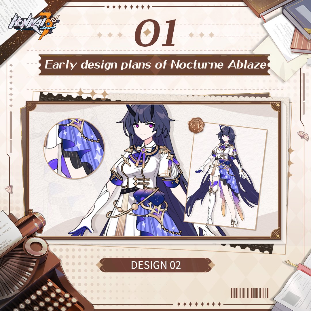 Honkai Impact 3rd on Twitter: "Typewriter Art Archives | Nocturne Ablaze Designer Interview ...