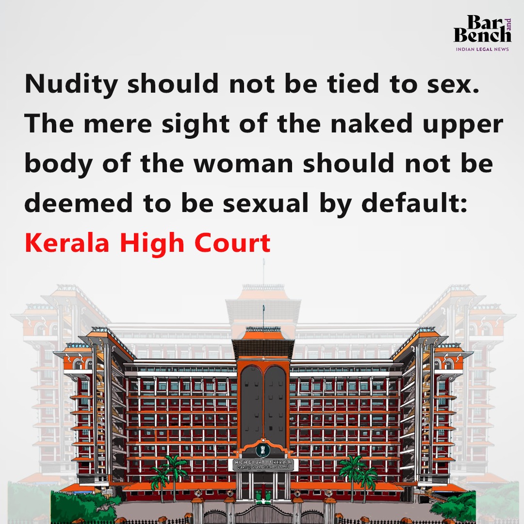 Bar And Bench On Twitter Nudity Should Not Be Tied To Sex The Mere