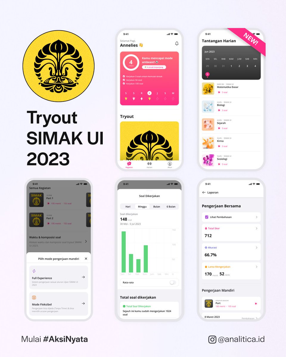 Analitica - Tryout & Ujian Online on Twitter: "[TRYOUT SIMAK UI 2023 by Analitica] Bareng ...
