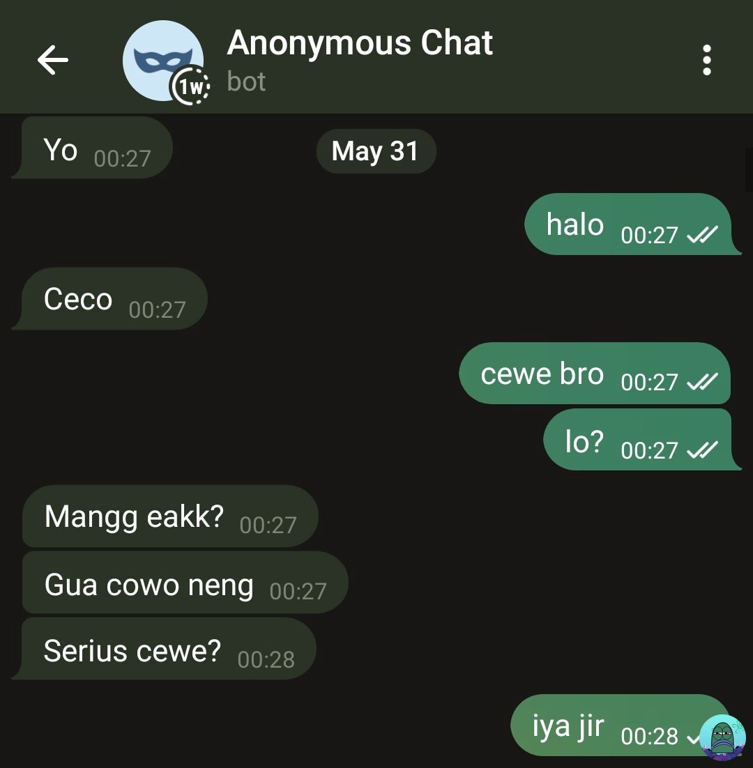 Tanyarl 💚 on Twitter: "💚 yang main anon chat tele ceritain dong pengalaman kalian! ini punyaku ...