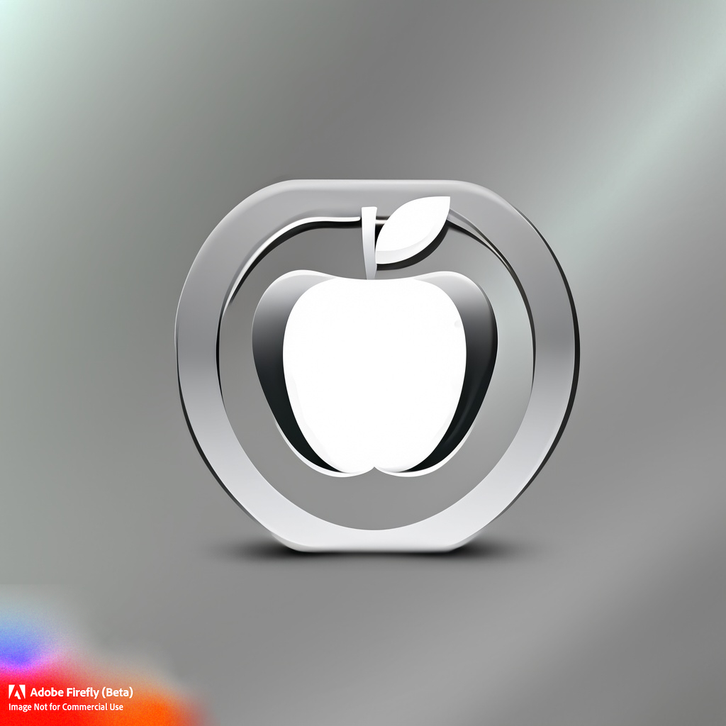3d Black Apple Logo