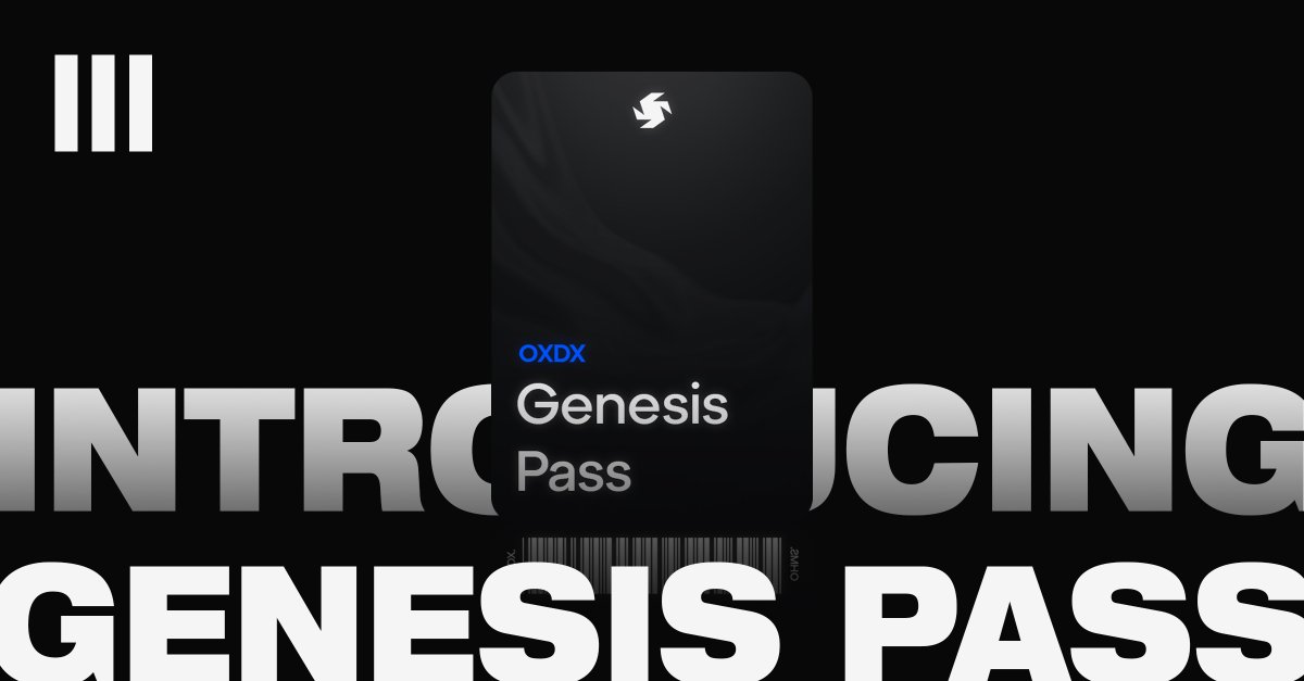 OHMS on Twitter: "Introducing: OXDX (@oxdxyz) Genesis Pass 🦋 Genesis Pass holders will gain ...