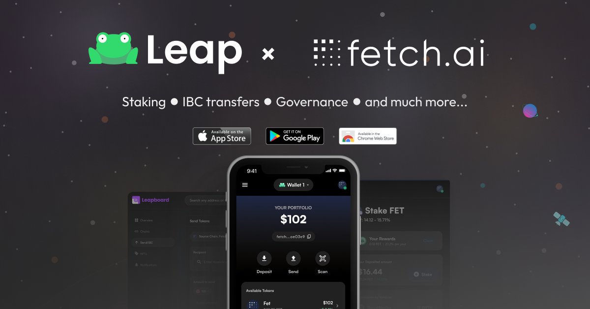 Leap Cosmos ⚛️ on Twitter: "Fetch_ai support is now LIVE on all Leap products - 📱iOS and Android ...