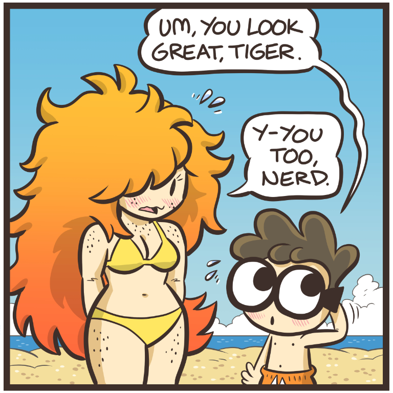 「New Nerd and Jock episode just dropped on Webtoons! Beach ar」Marko (Nerd and Jock comics)の漫画