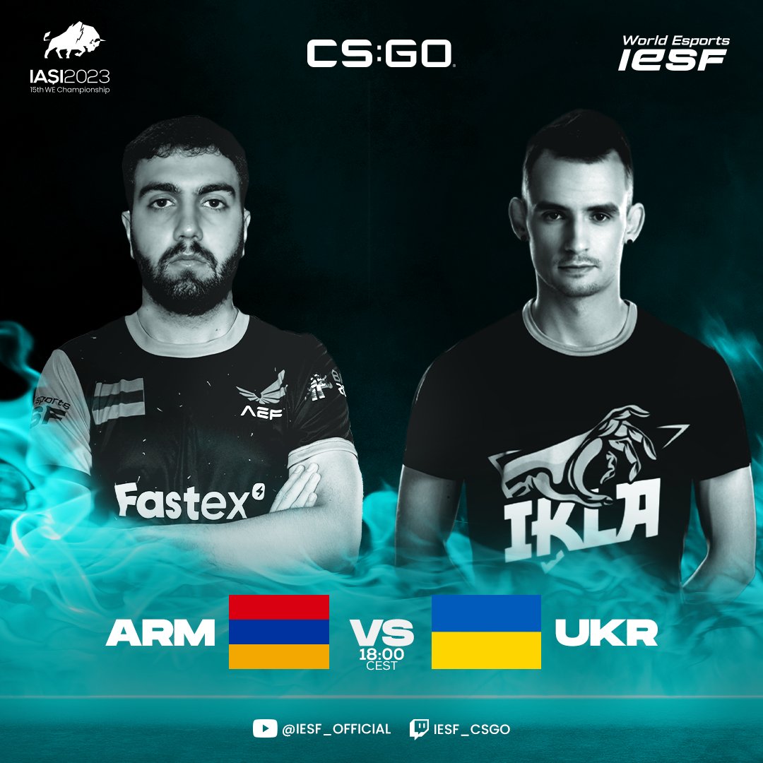 IESF on Twitter: "6 PM CEST - ARM 🇦🇲 vs 🇺🇦 UKR 🕕It’s game time! Get ready for a new CS:GO battle ...