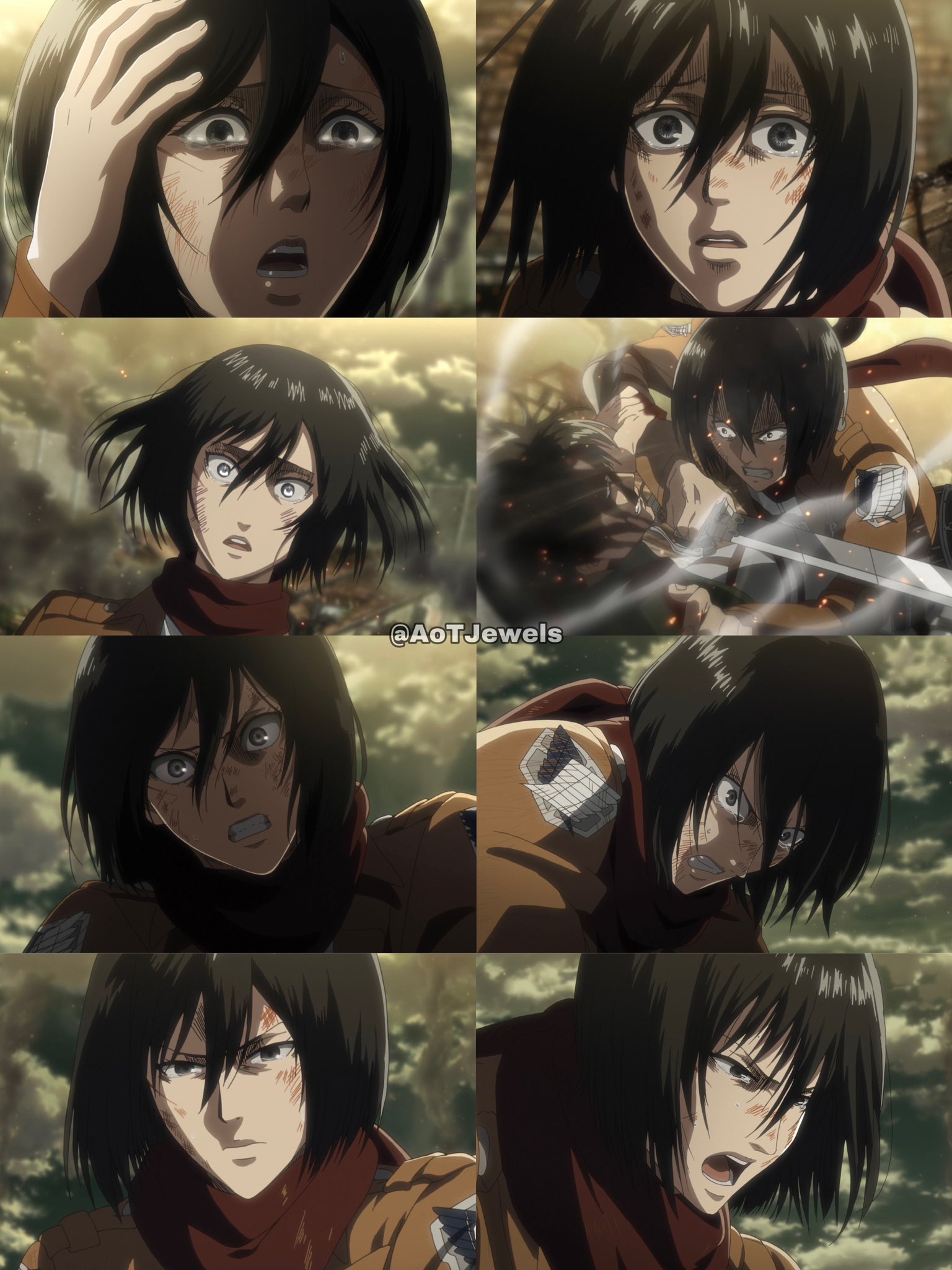 Scared Mikasa Ackerman