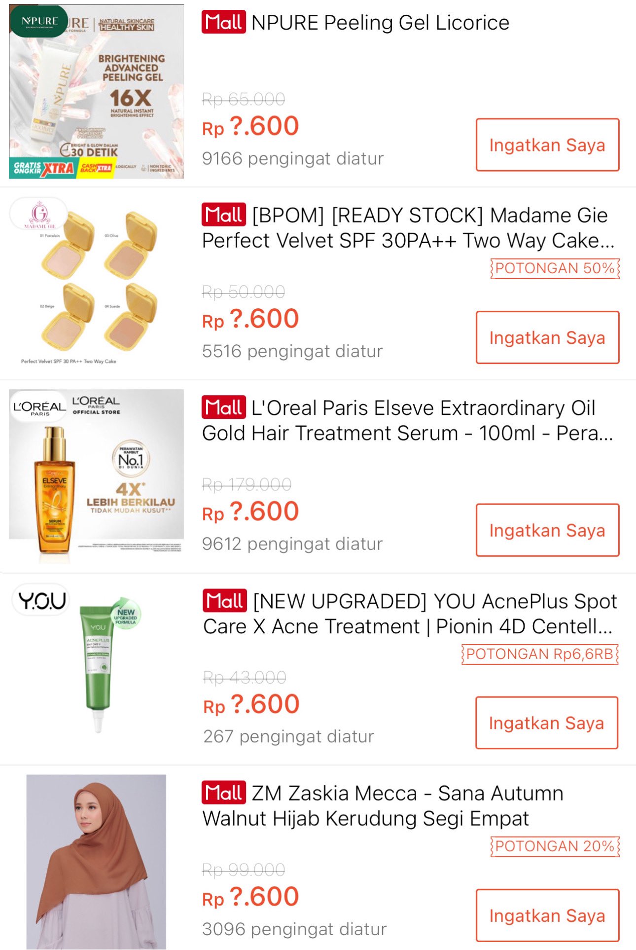 BerburuSale - Base Diskon Kukka on Twitter: "Flash Sale Serba Rp6.600 ⏰ 00:00 WIB NPURE Peeling ...