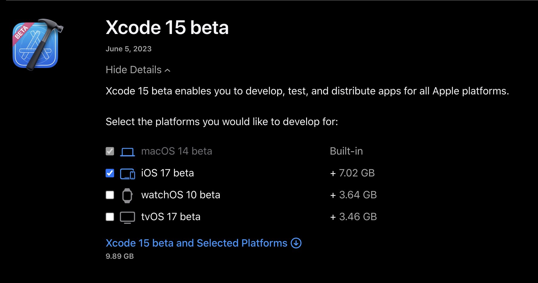 Nate Chan on Twitter: "No visionOS in Xcode 15 beta. What's even the point?? https://t.co ...