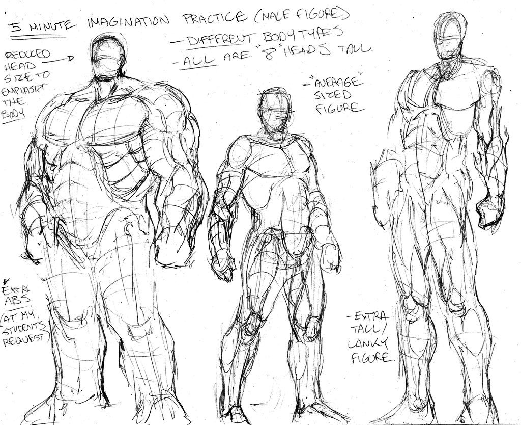 Average Guy Line Drawing