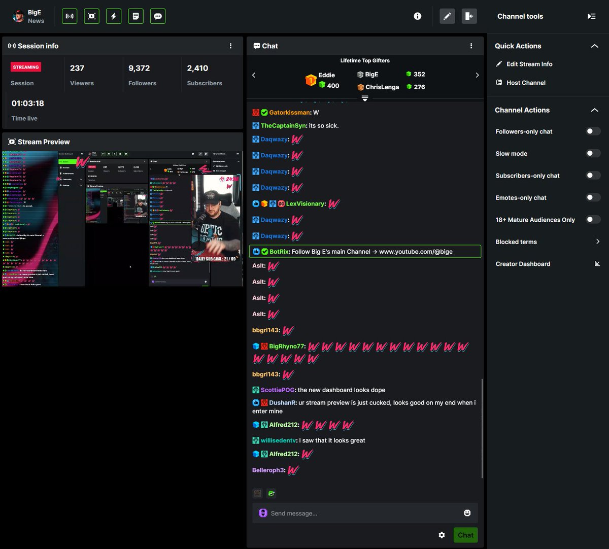 Big E on Twitter: "Kick has updated the Creator Dashboard and looks like Tags are coming soon!"