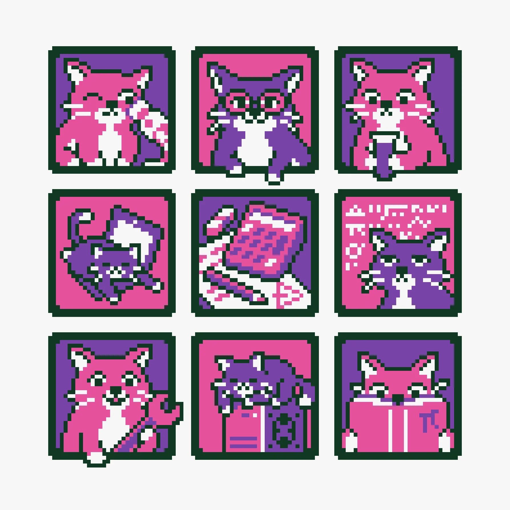 Pixel Art Minecraft Grid Nyan Cat