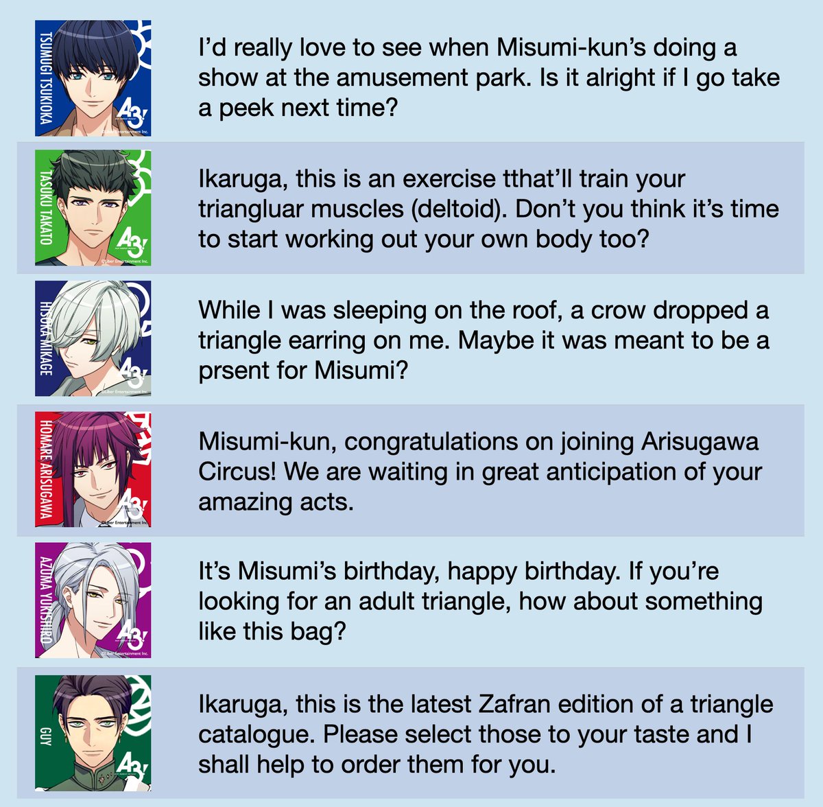zero 🐰🎮 on Twitter: "🎉🍙MISUMI'S BIRTHDAY HOME SCREEN LINES TRANSLATIONS🍙🎉 happy birthday misumi ...
