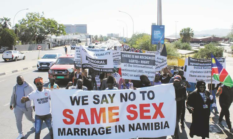 The Namibian On Twitter A Group Of People Protesting Against The