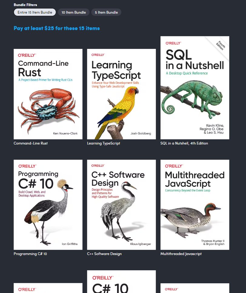 Wario64 on Twitter: "Humble Book Bundle: Popular Programming Languages https://bit.ly/3oLwF1I #ad"