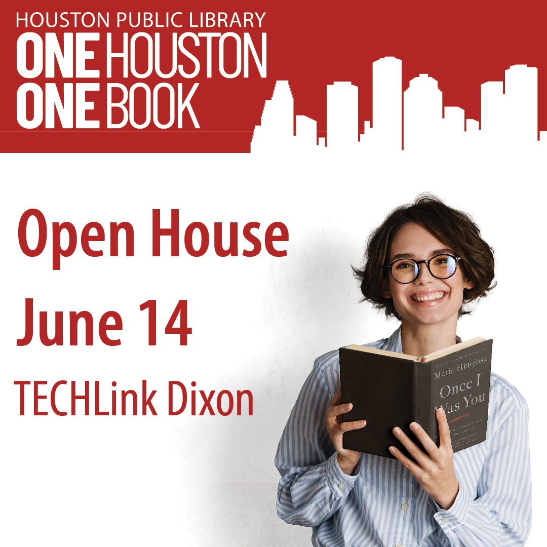 Houston Library on Twitter: "Join us for an open house on Wednesday, June 14, at TECHLink Dixon ...