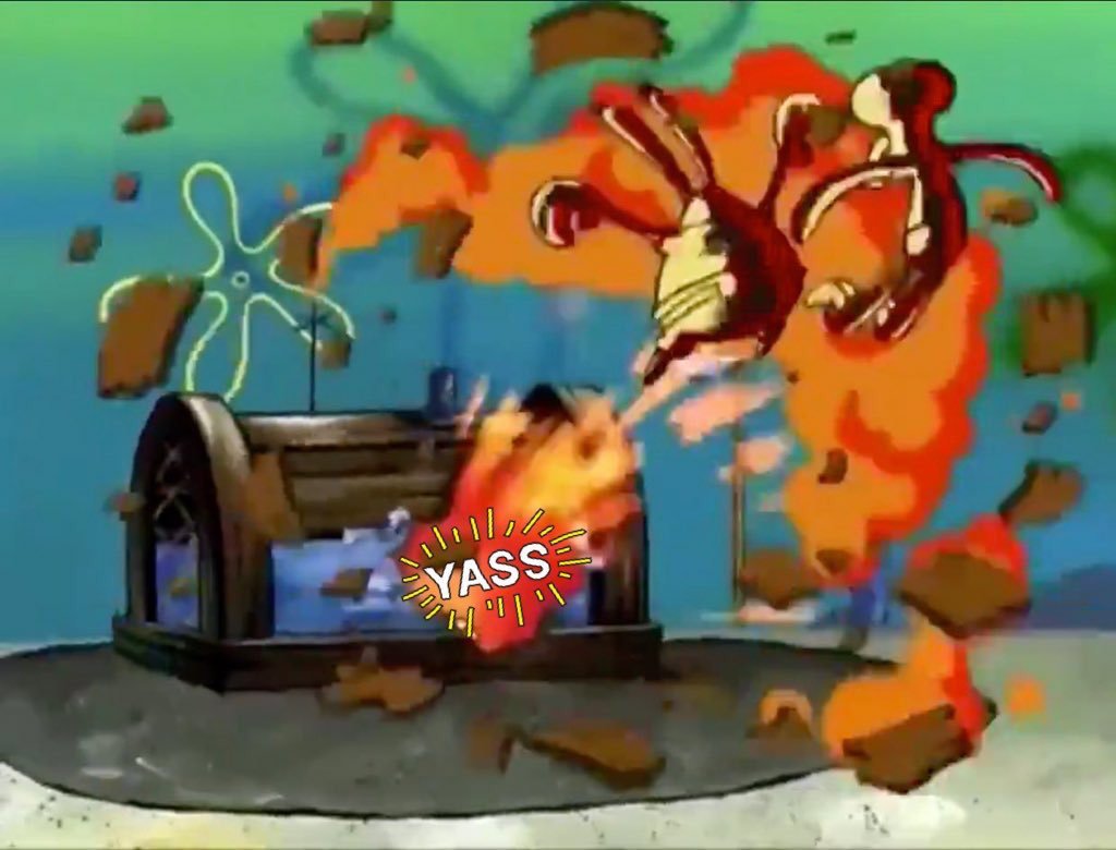 Spongebob Dying For Pie Explosion