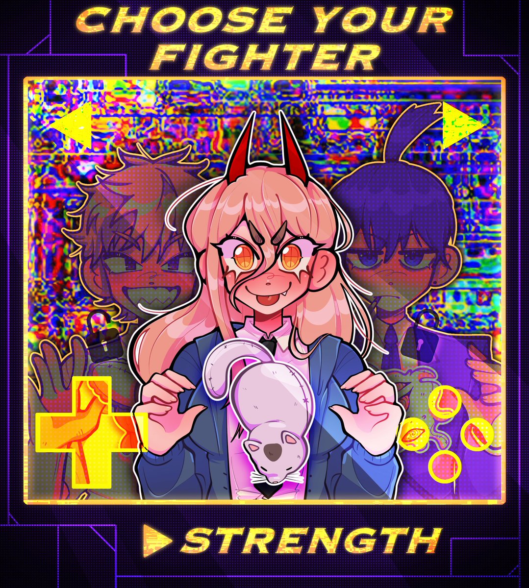 パワー(チェンソーマン)のタグが付いたイラスト。