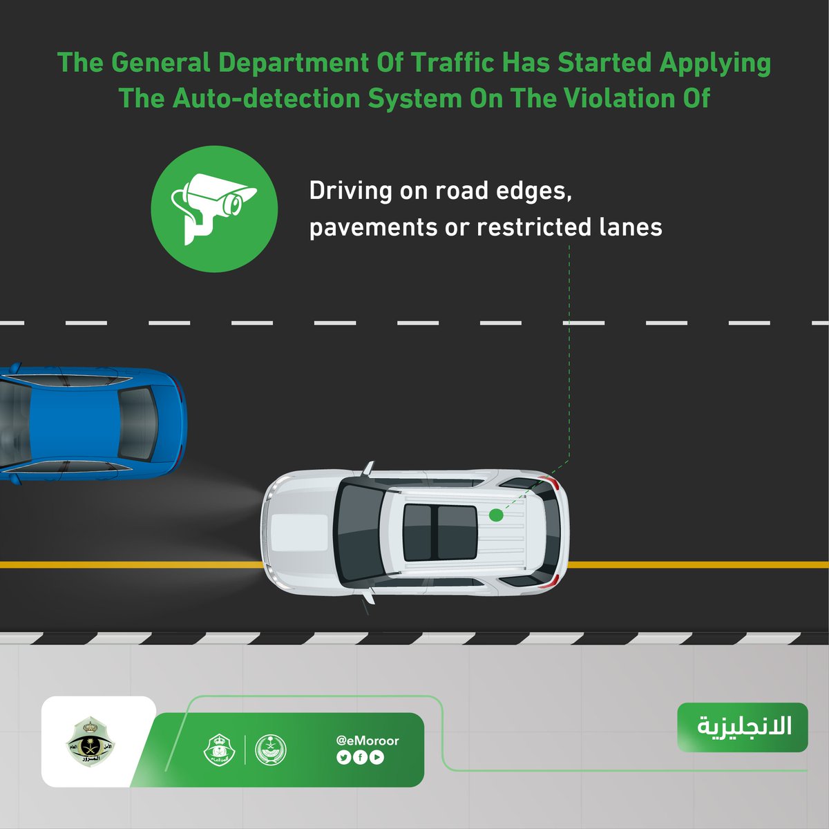 #saudi_traffic starts to apply the auto-detection system on seven traffic violations. Learn more ...