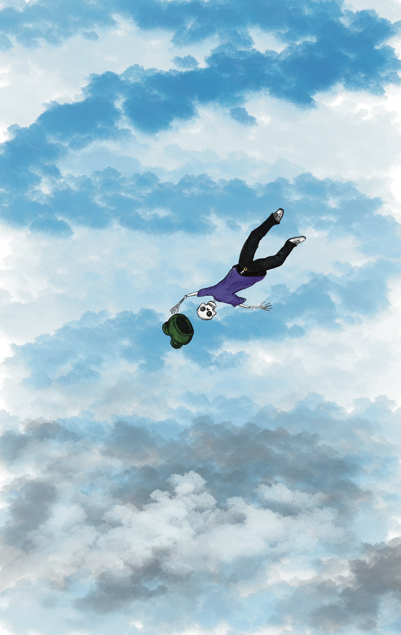 Anime Guy Falling From Sky
