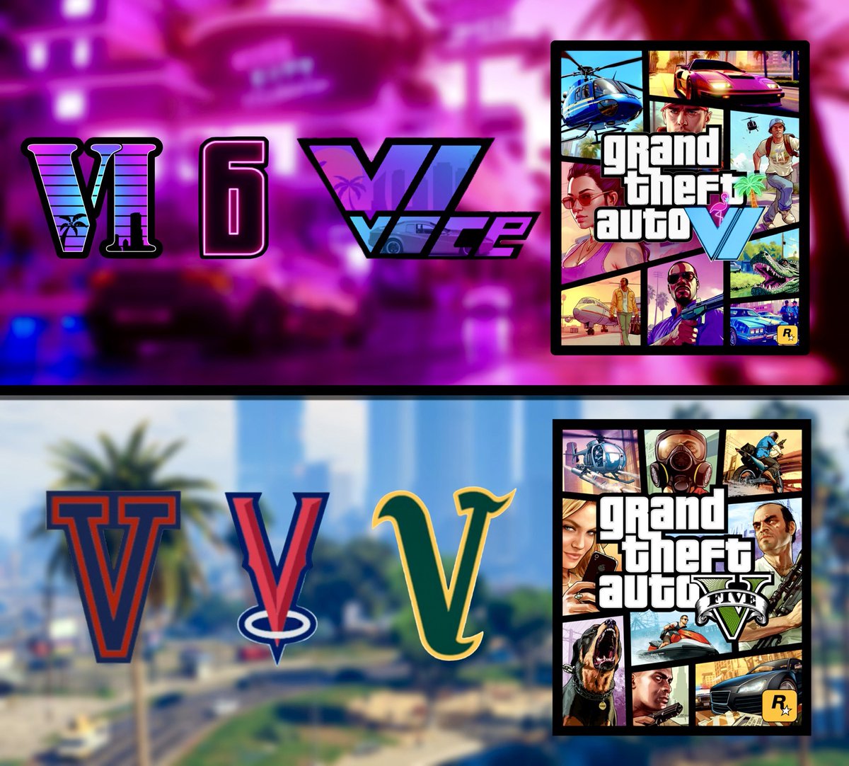 GTA 6 Trailer Countdown ⏳ on Twitter: "Which GTA 6 logo style would fit perfectly in the ...
