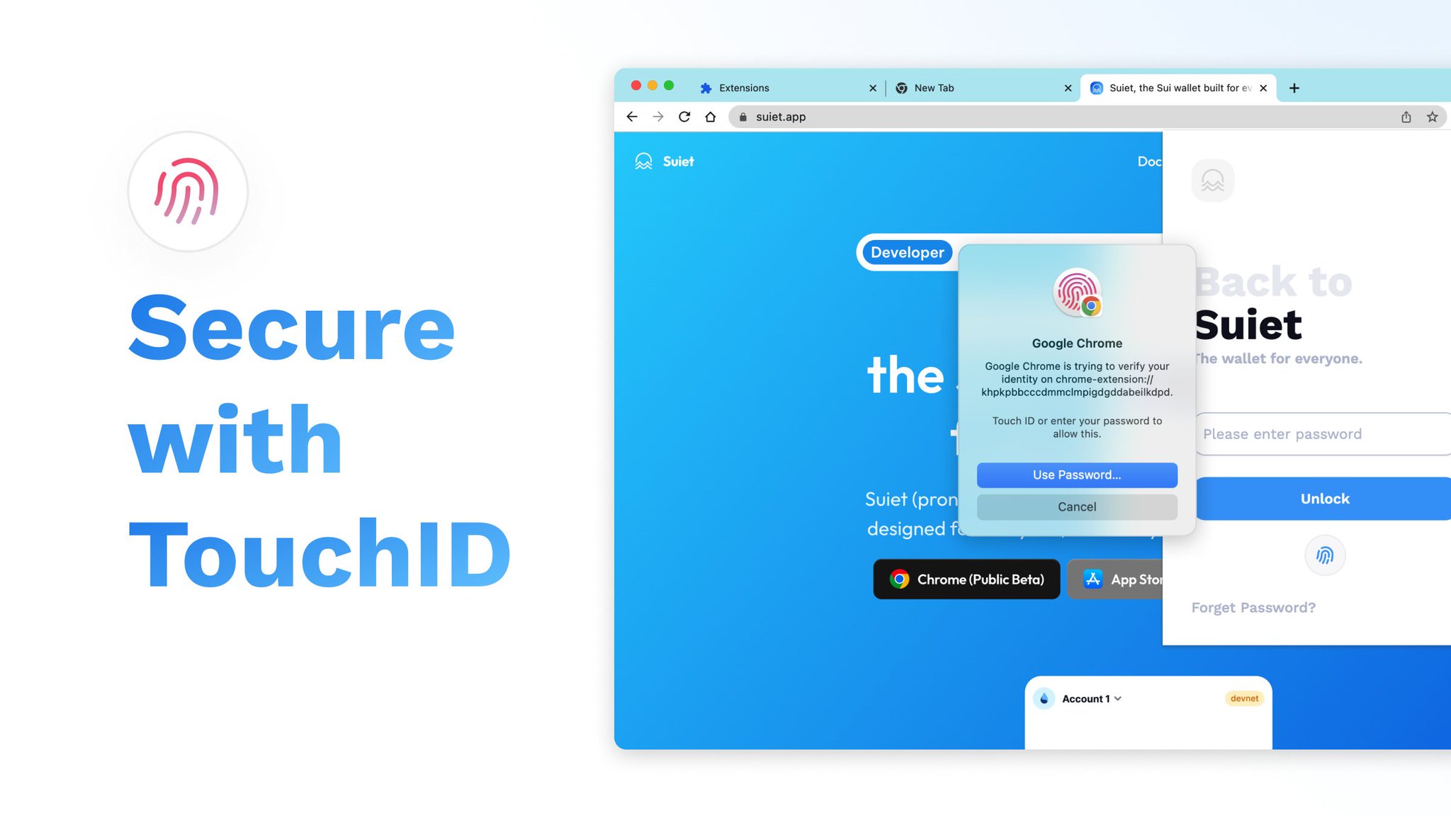 Suiet | Sui Wallet on Twitter: "Get started by accessing your wallet with just a single click ...