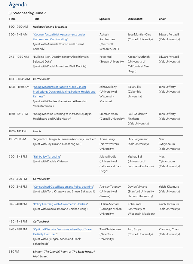 Cowles Foundation on Twitter: "Econometrics: @asheshrambachan, @instrumenthull, @JohnMullahy ...