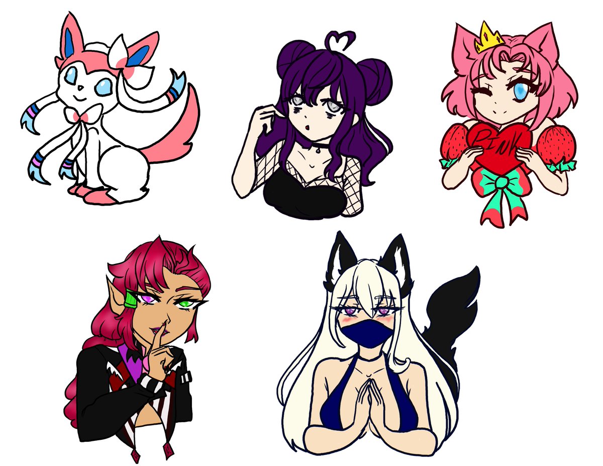 Nubia Vtuber 🔞 NXUS member on Twitter: "here are the requests from todays art stream! these are ...