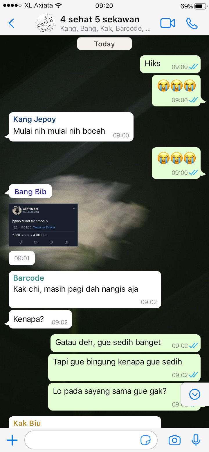 𝕔𝕚 • 𝕔𝕙𝕚𝕚 || on Twitter: "#BibleBuild #JeffBarcode x Cichii two tweets AU • 4 Sehat 5 Sekawan ...